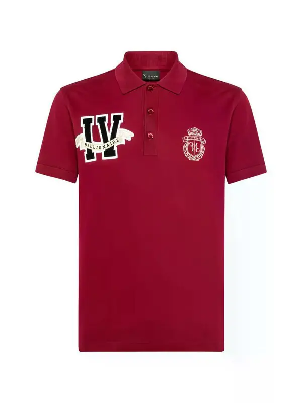 BILLIONAIRE Ss Members Logo-patch Polo Shirt