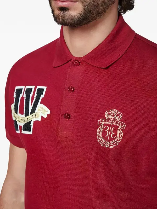 BILLIONAIRE Ss Members Logo-patch Polo Shirt