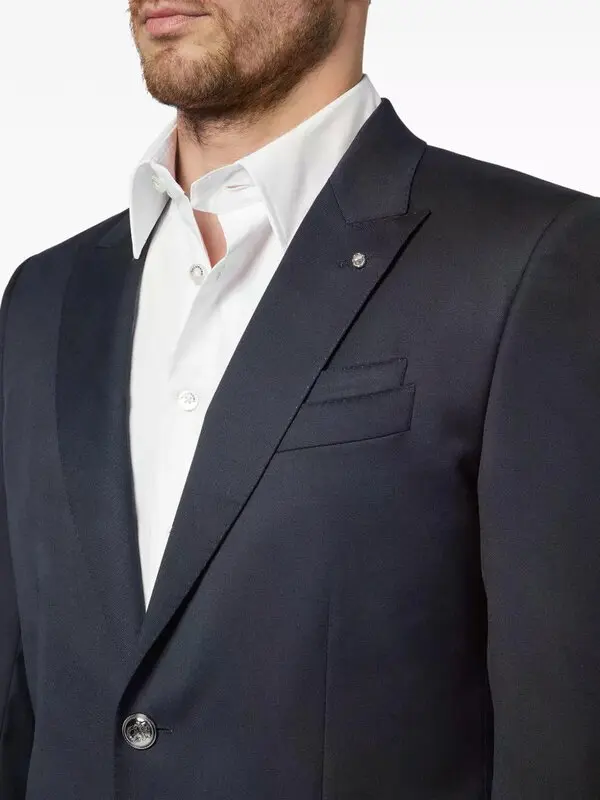 BILLIONAIRE Crest Peak-lapel Blazer - Blue