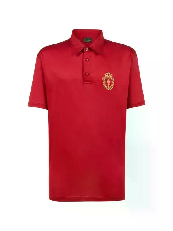 BILLIONAIRE Crest-embroidered Polo Shirt - Red