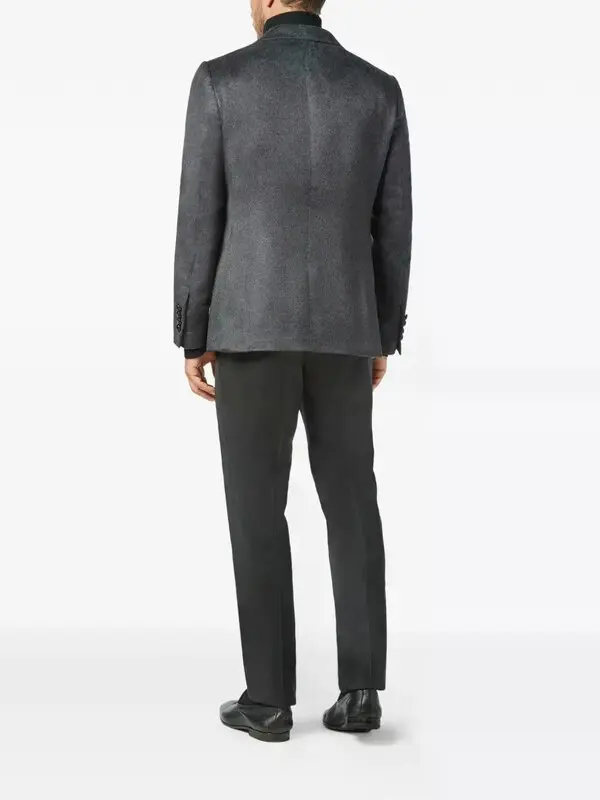 BILLIONAIRE Crest Peak-lapel Blazer - Grey