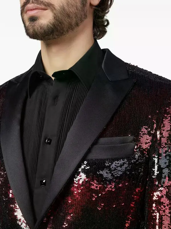 BILLIONAIRE Sequined Peak-lapel Blazer