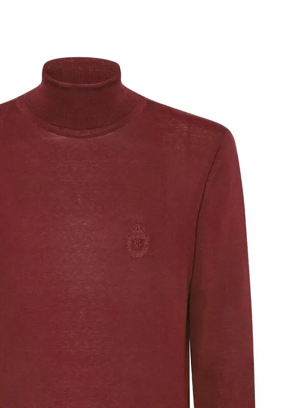 BILLIONAIRE Crest-embroidered Roll-neck Sweater