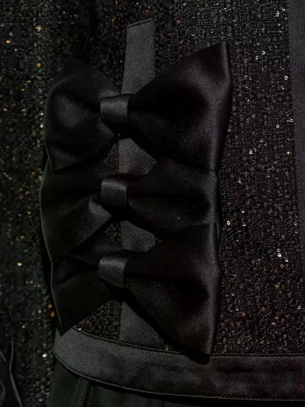 Noir Kei Ninomiya Shimmering Bow Embellished Jacket