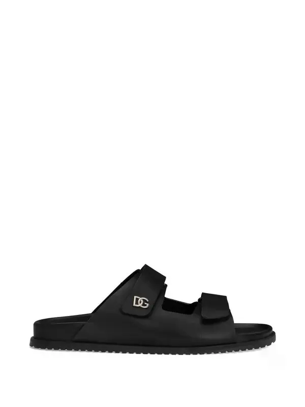 Dolce & Gabbana Calfskin Sandals With Dg Logo