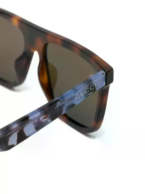 Gucci Tortoiseshell-effect Square-frame Sunglasses