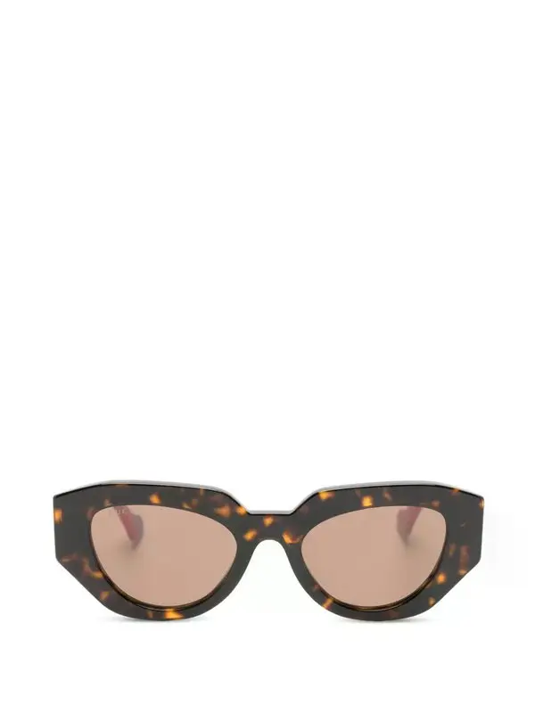 Gucci Geometric Sunglasses - Brown