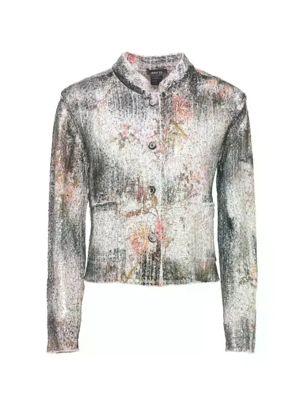 Avant Toi Sequin Embellished Floral Jacket