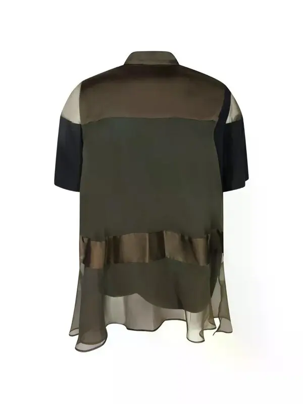 Sacai Panelled Ruffled Blouse