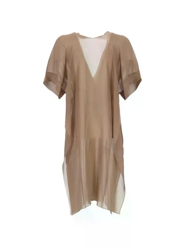 D.exterior Sheer Silk Cape