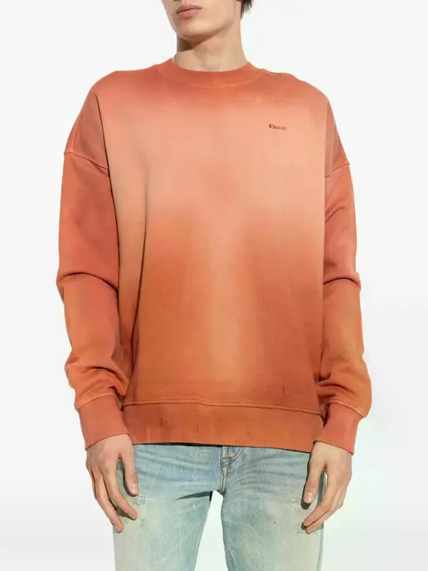 DIESEL® Gradient Effect Logo Embroidered Sweater