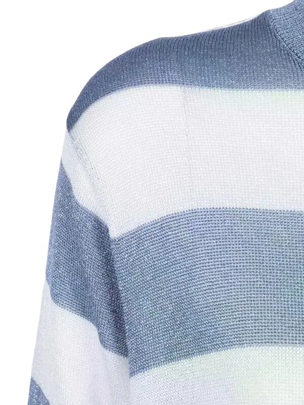 KANGRA Striped Lurex-knit Sweater