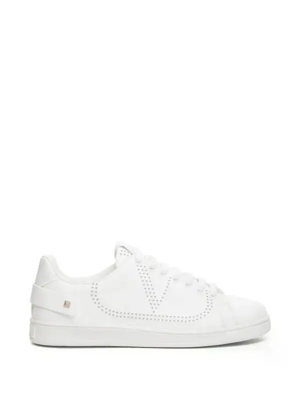 Valentino Garavani Backnet Calfskin Sneakers - White