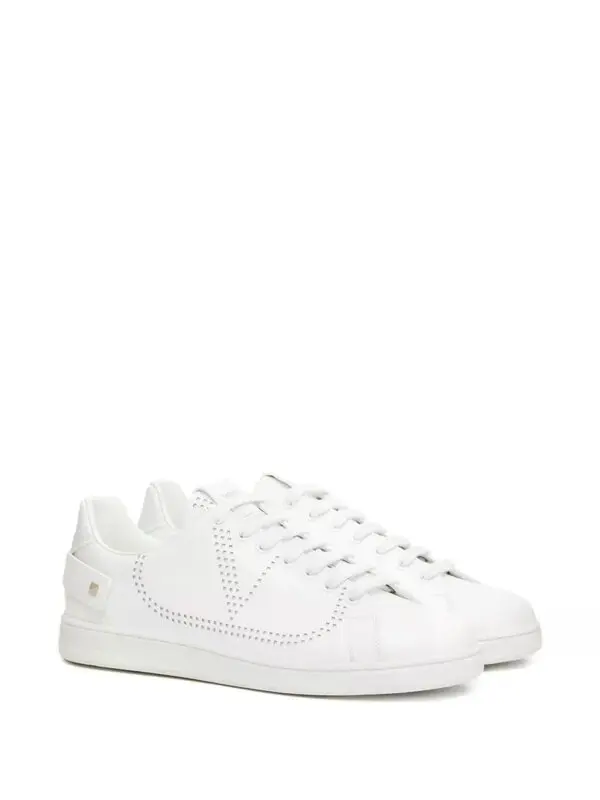 Valentino Garavani Backnet Calfskin Sneakers - White