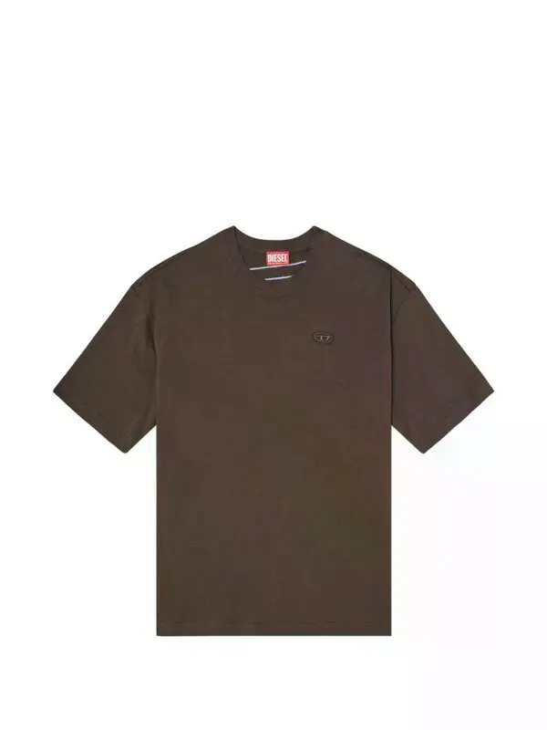 DIESEL® Logo-embroidered Washed-finish T-shirt