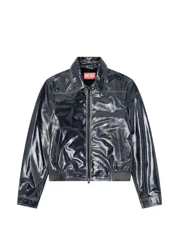 DIESEL® Patent Leather Shirt Jacket
