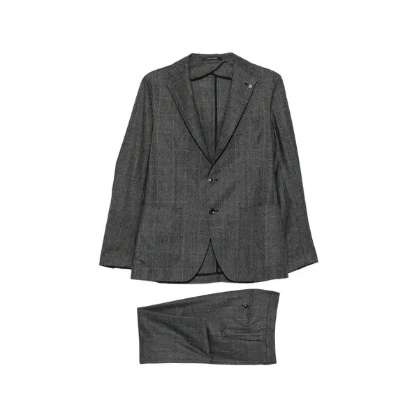 Tagliatore Grey Suits Single Breasted Suits - Gray