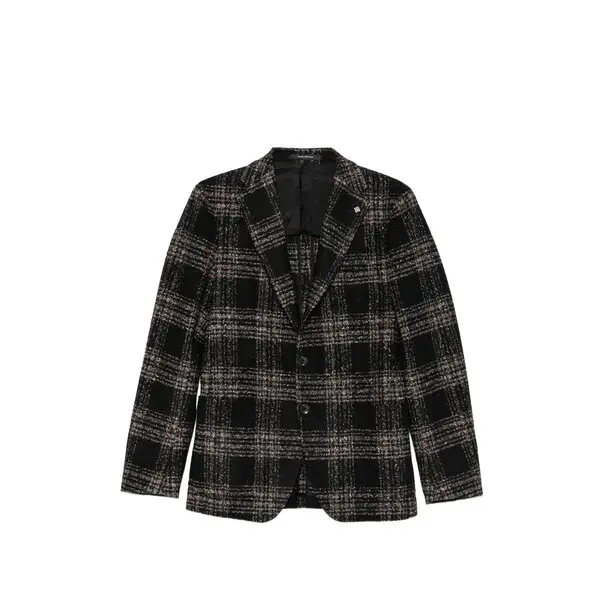 Tagliatore Check Pattern Wool Blend Blazer