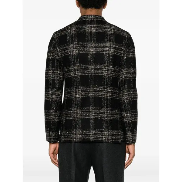 Tagliatore Check Pattern Wool Blend Blazer