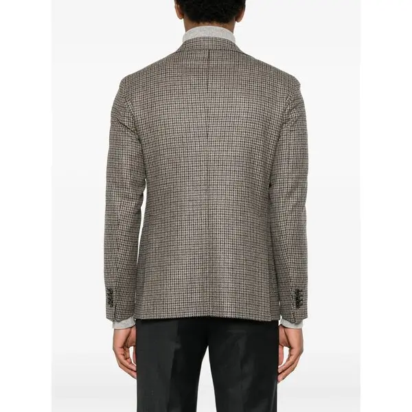 Tagliatore Houndstooth Blazer - Cream