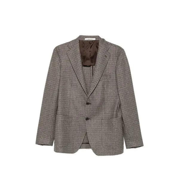 Tagliatore Houndstooth Blazer - Cream