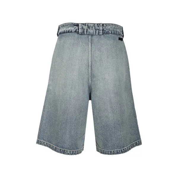 Fear Of God Indigo Denim Shorts With Button Fastening And Tonal Stitching