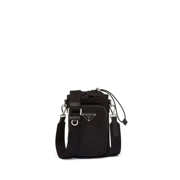 Prada Messenger Bag With Detachable Pouch - Black