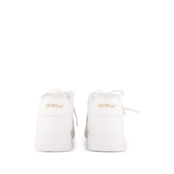 Off-White Low-top Sneakers With Orange Accents