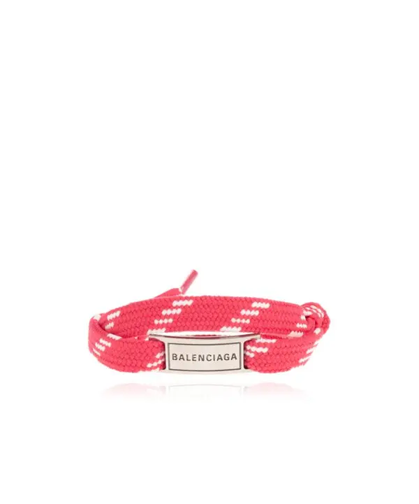 Balenciaga Logo Engraved Bracelet - Pink
