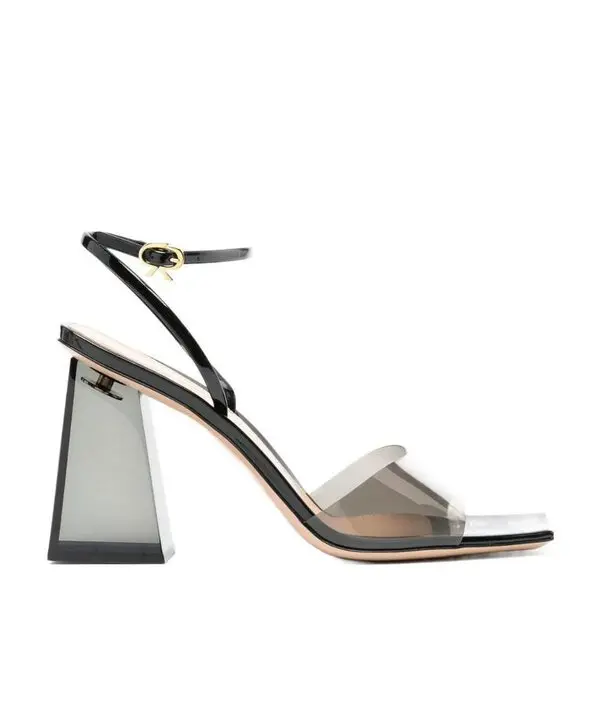 GIANVITO ROSSI Square-toe 85mm Sandals - Gray