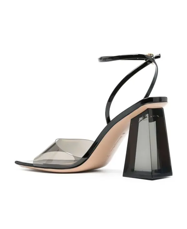 GIANVITO ROSSI Square-toe 85mm Sandals - Gray