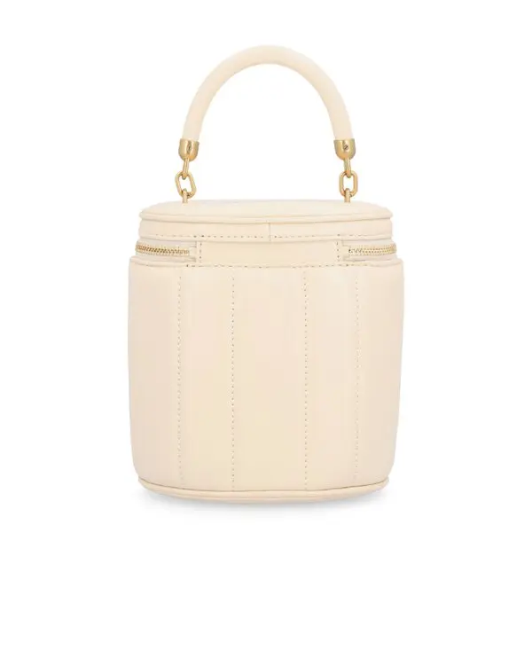 Tory Burch Logo Plaque Leather Cylinder Bag