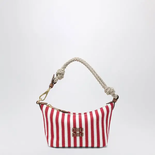 Miu Miu Striped Jacquard Cotton Pouch