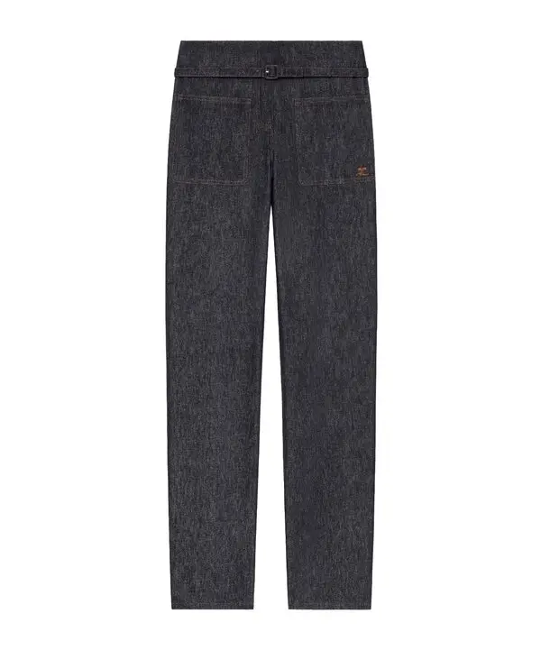 COURREGES Courrèges High Waisted Belted Jeans