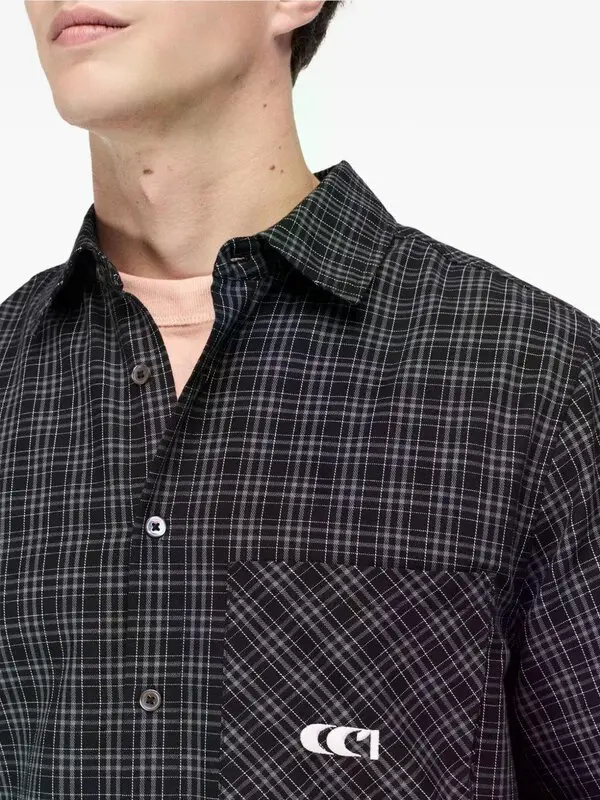 CIARAN Cc1 Grid Check Embroidered Shirt