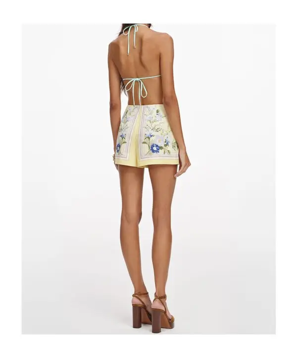 SELF-PORTRAIT Floral Printed Shorts