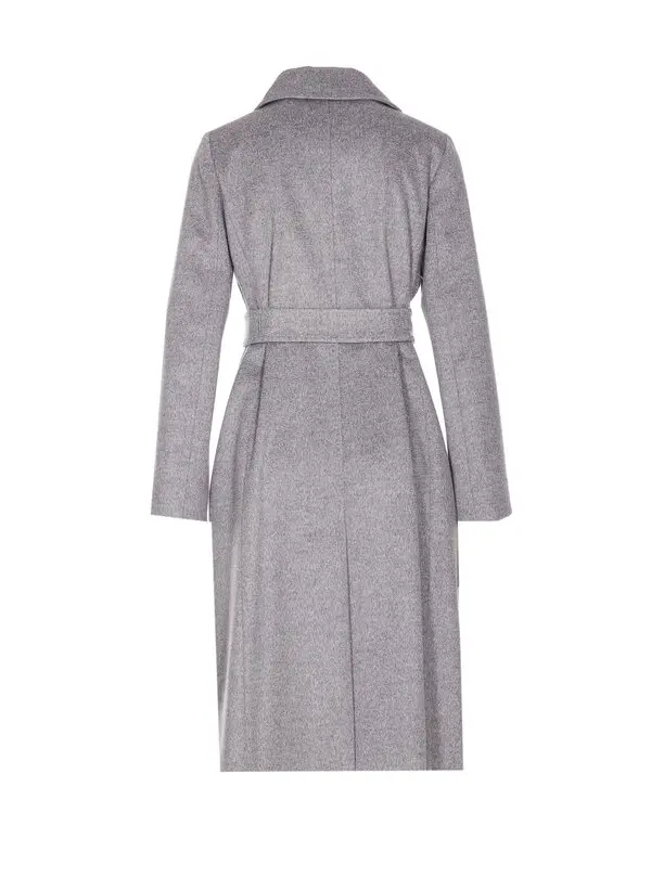 Max Mara Belted Coat - Gray