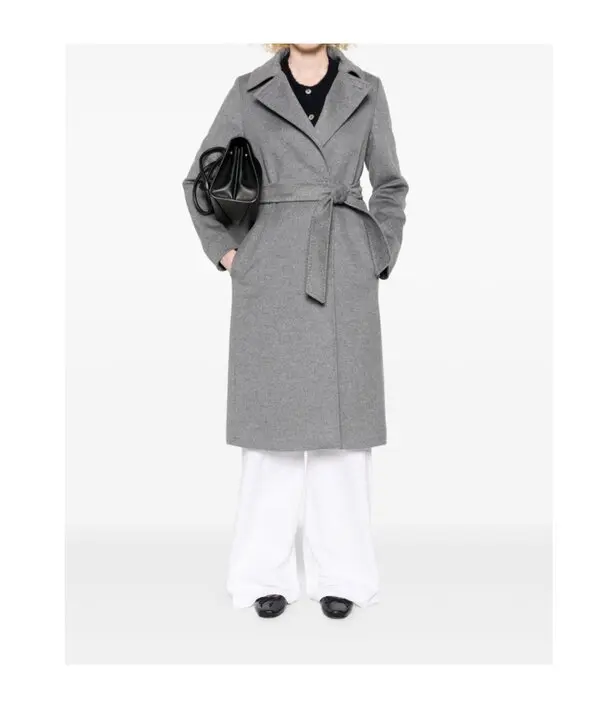 Max Mara Belted Coat - Gray