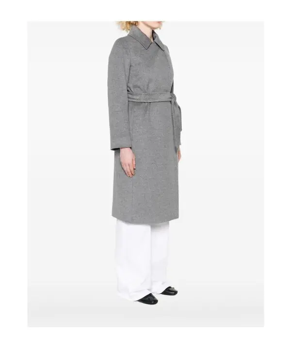 Max Mara Belted Coat - Gray