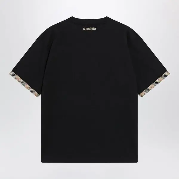 Burberry Cotton Jersey T-shirt With Check Trim