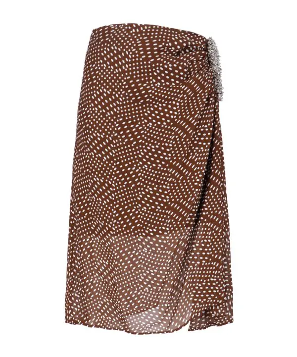 Dries Van Noten Embellished Dot Printed Skirt