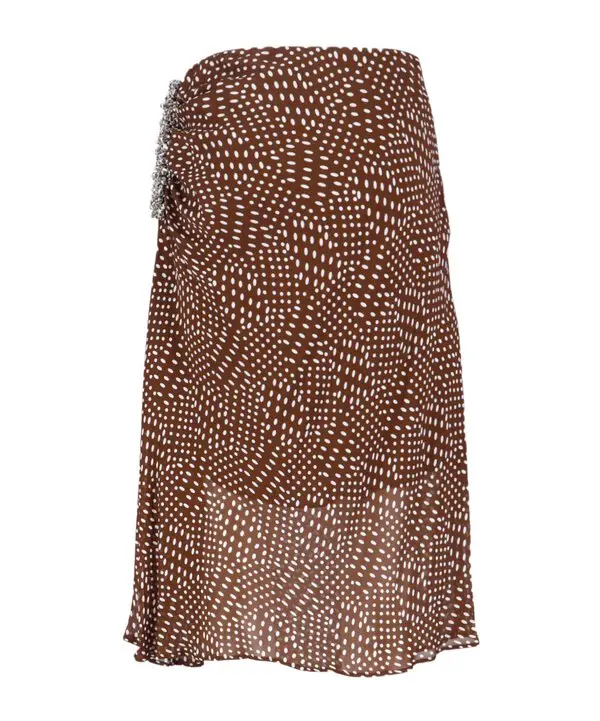 Dries Van Noten Embellished Dot Printed Skirt