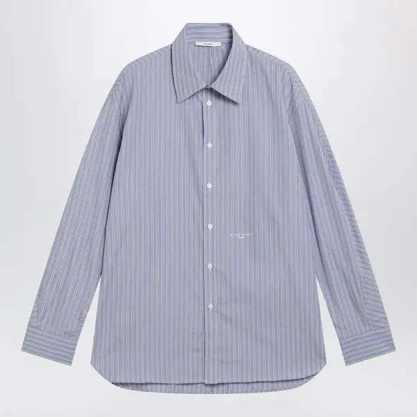 Givenchy White/ Striped Poplin Shirt - Blue
