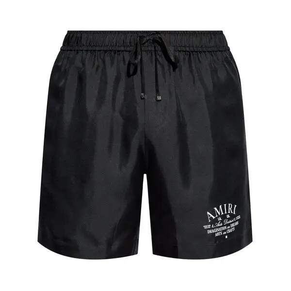 Amiri Silk Shorts With Graphic Print
