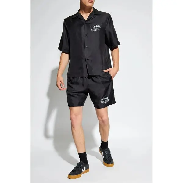 Amiri Silk Shorts With Graphic Print