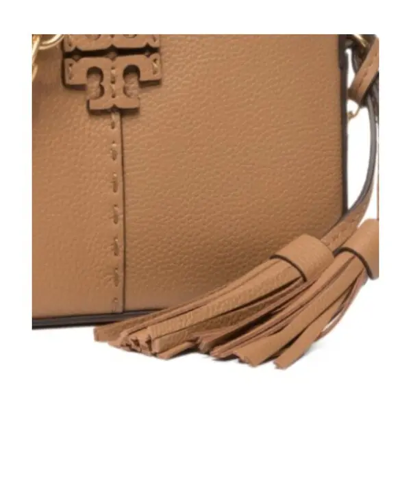 Tory Burch Logo Shoulder Bag With Tassel Accent