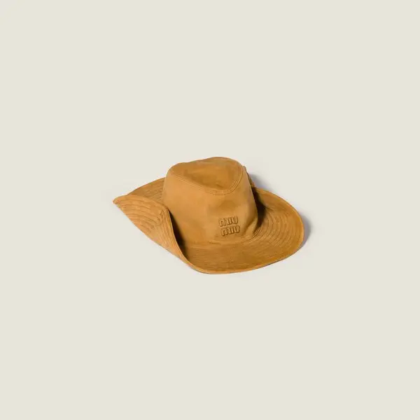 Miu Miu Suede Cowboy Hat - Brown