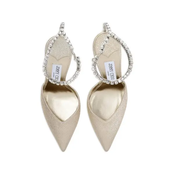 JIMMY CHOO Embellished Pointed Toe Stiletto Heels