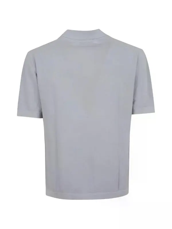 CRUCIANI Short-sleeve Knitted Polo Shirt
