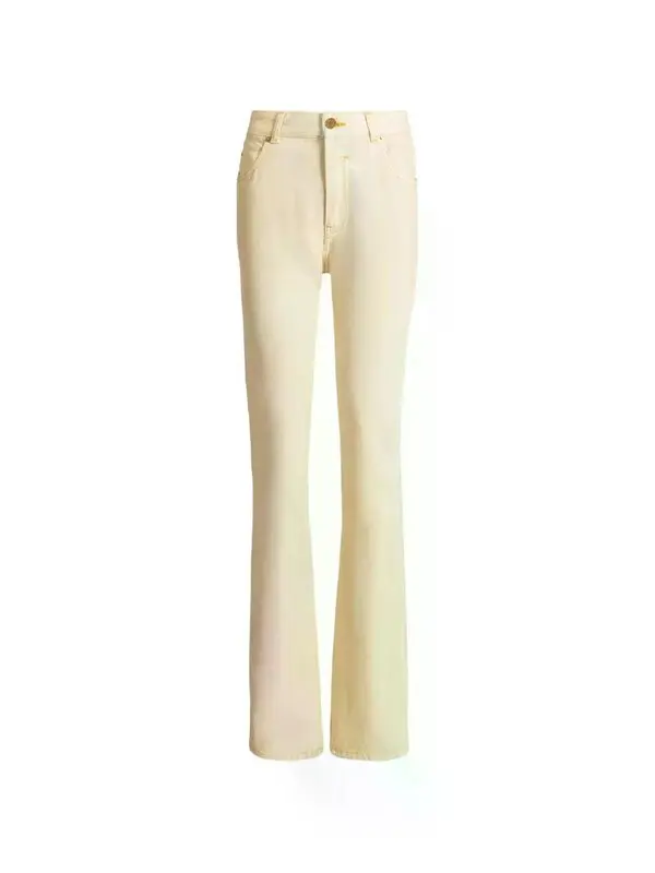 Balmain High-waisted Faded Denim Jeans